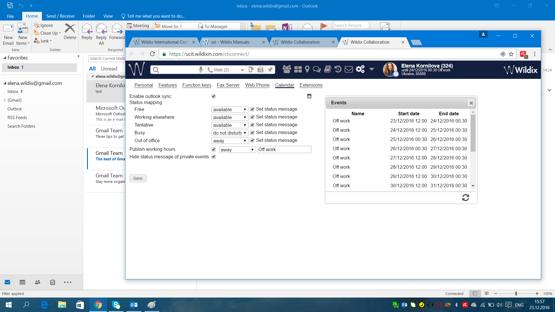 Outlook Integration For Microsoft Windows Wildix Training Outlook Integration For Microsoft Windows Wildix Training